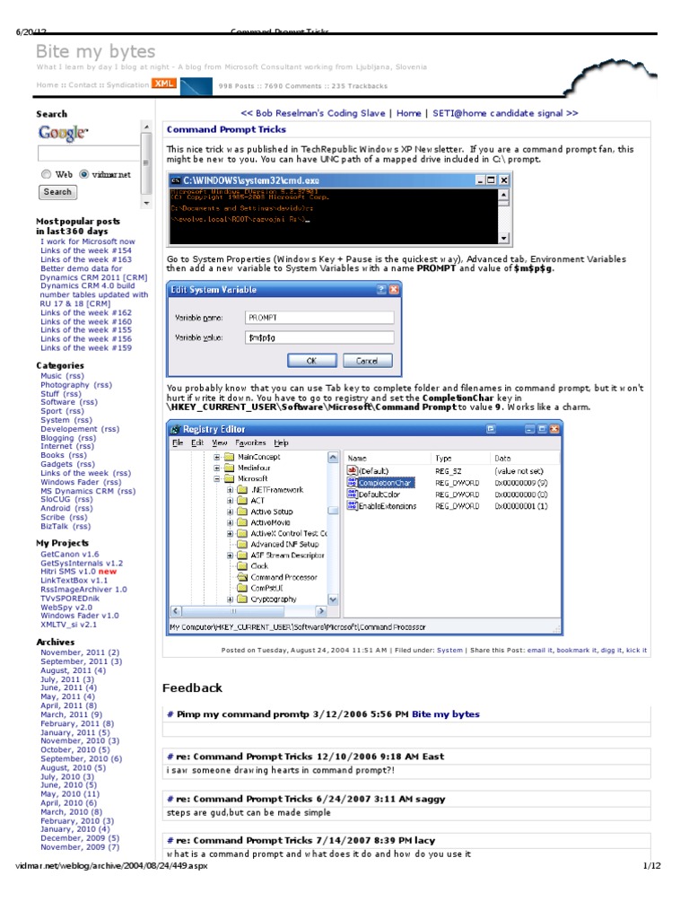 Command Prompt Tricks | PDF | Command Line Interface | Password