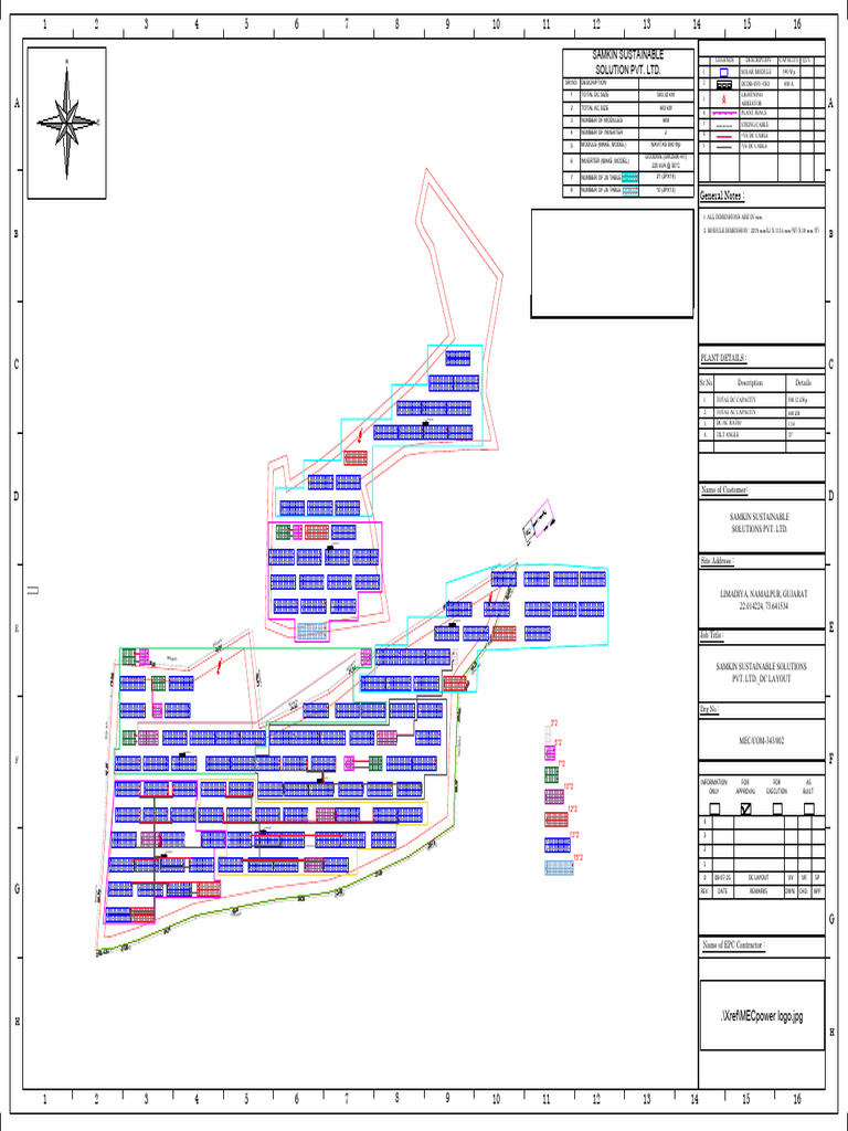 1.3 MW - Moti Sarsan - DC Layout | PDF | Glass Applications | Climate ...