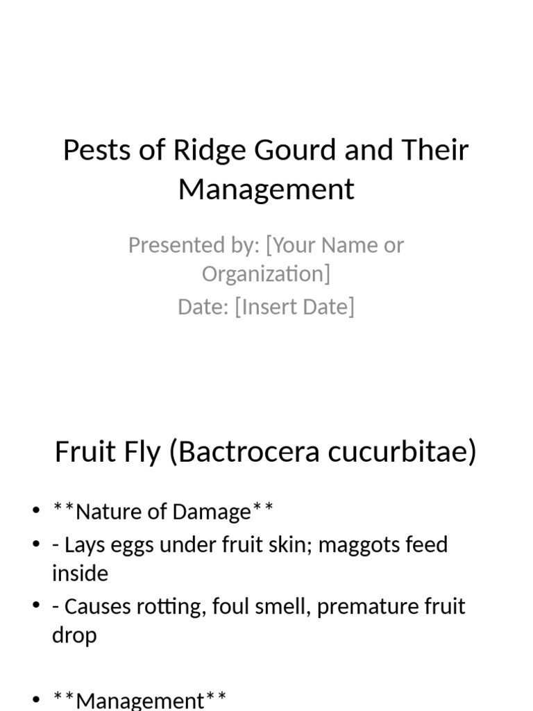 Pests of Ridgegourd Management | PDF | Beetle | Insects