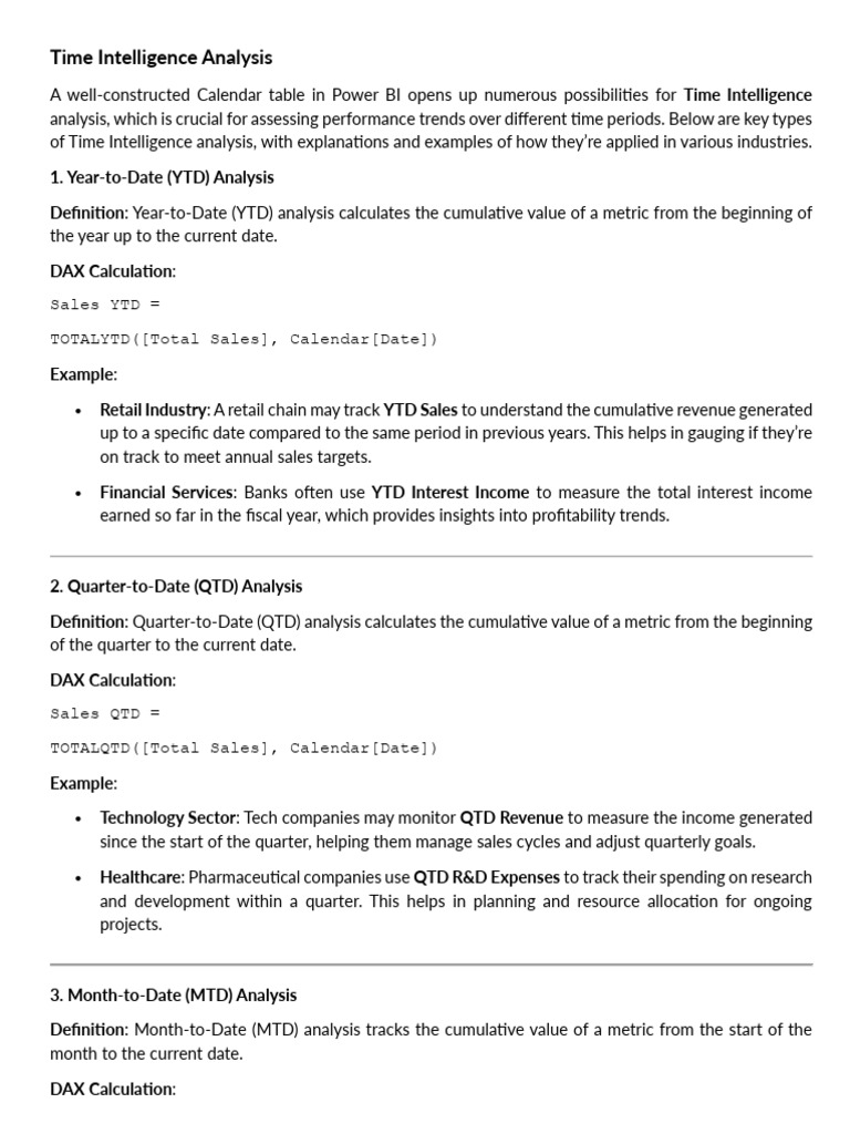 5 - Time Intelligence Analysis | PDF | Moving Average | Performance ...
