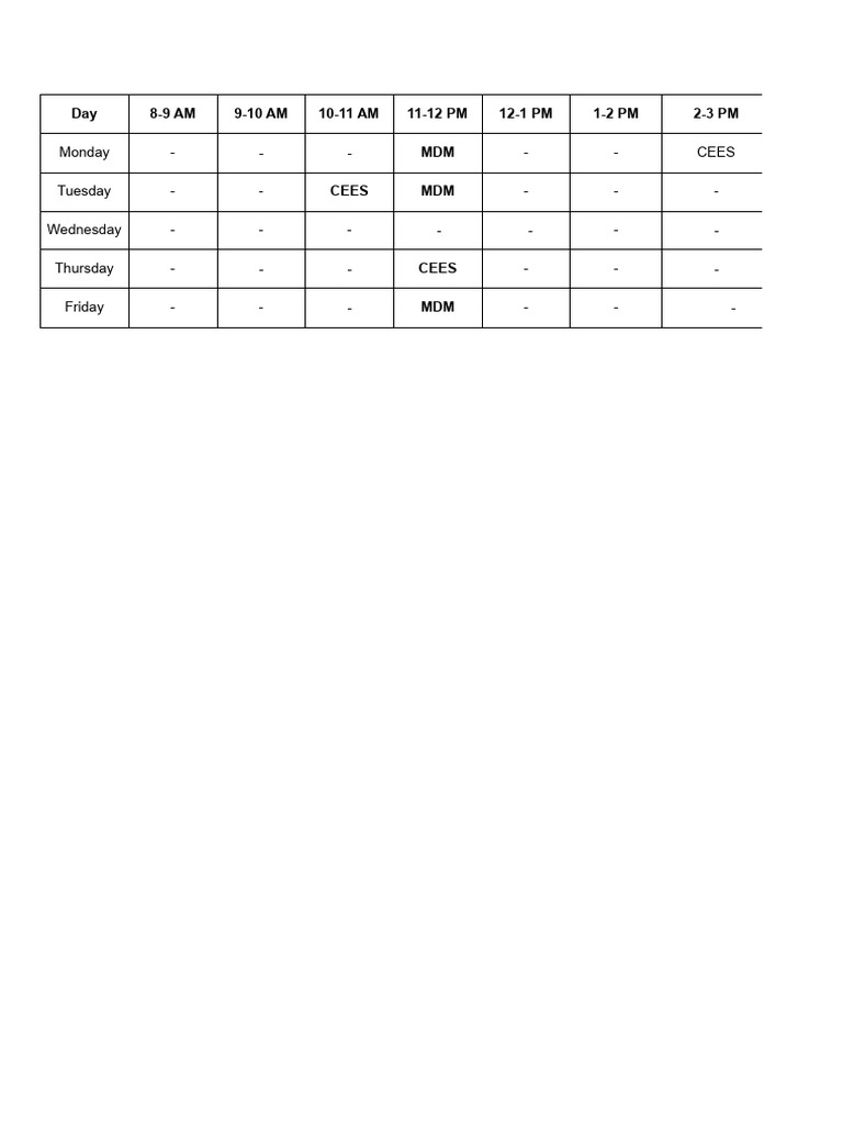 4th Sem Timetable - Biswasmita | PDF