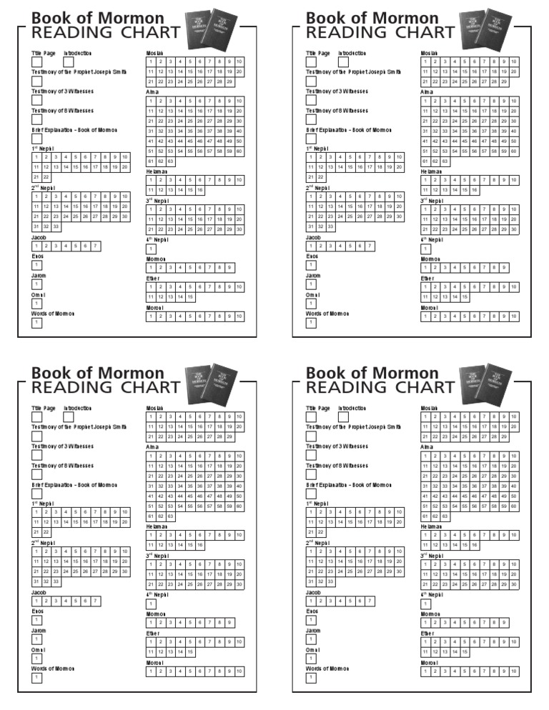 Book of Mormon Reading Charts | Book Of Mormon | Mormonism