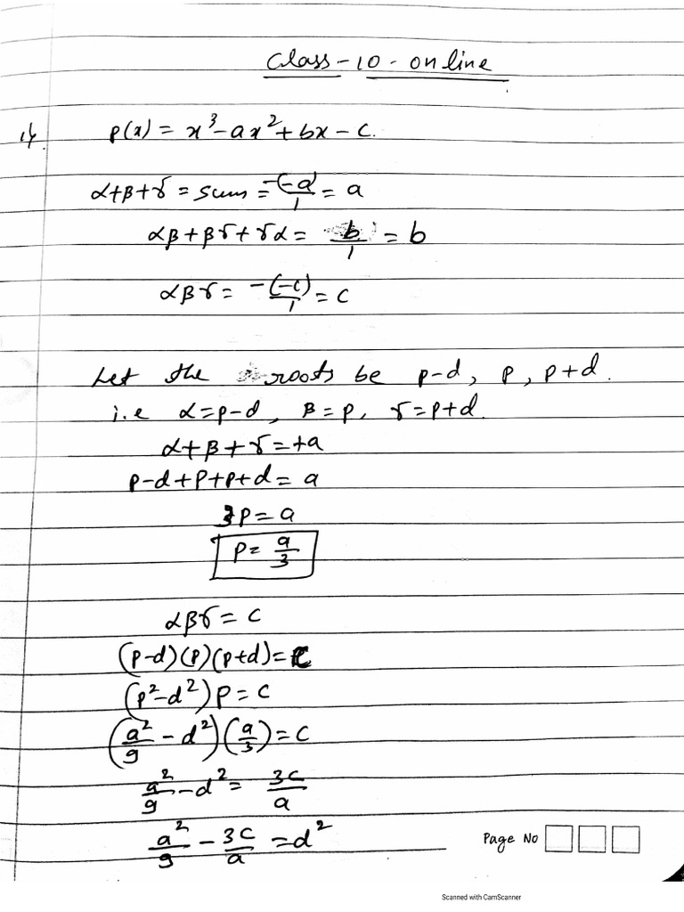 Polynomials,Linear Equtions,Quadratic Equations Pt2 Answer Key | PDF
