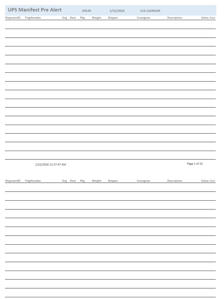 Export Manifest of Khi 22 Jan 2026 g9 | PDF | Clothing | Fashion