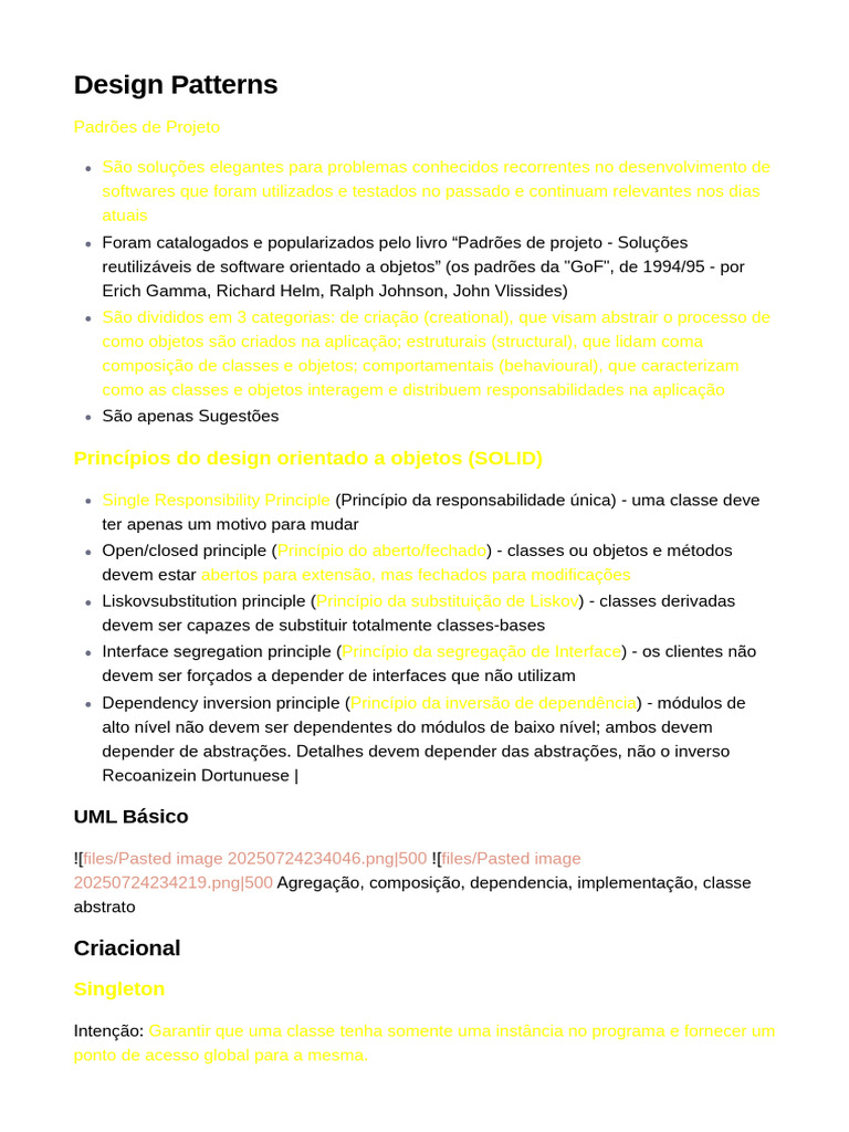 Design Patterns | PDF | Padrão de design de software | Classe ...