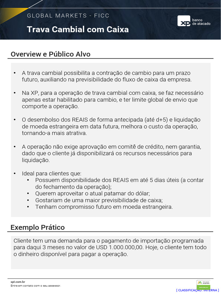 trava cambial de envio com caixa folder (1) | PDF | Investimentos ...