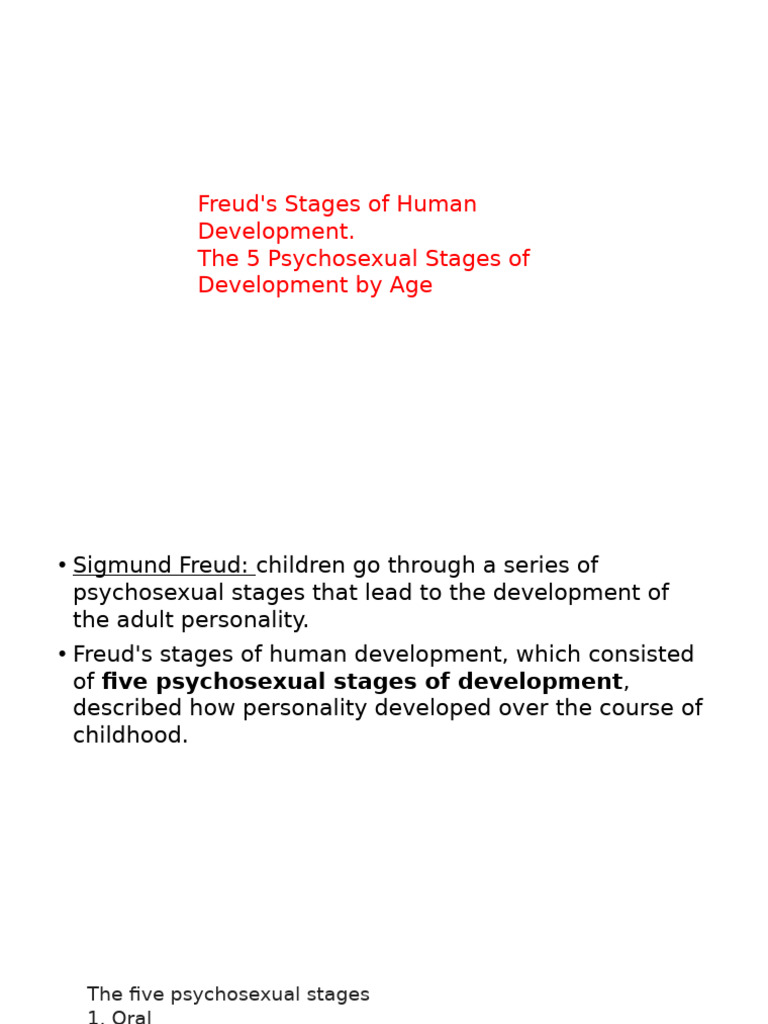 Freud. Psychosexual Stages (1) | PDF | Intimate Relationships ...