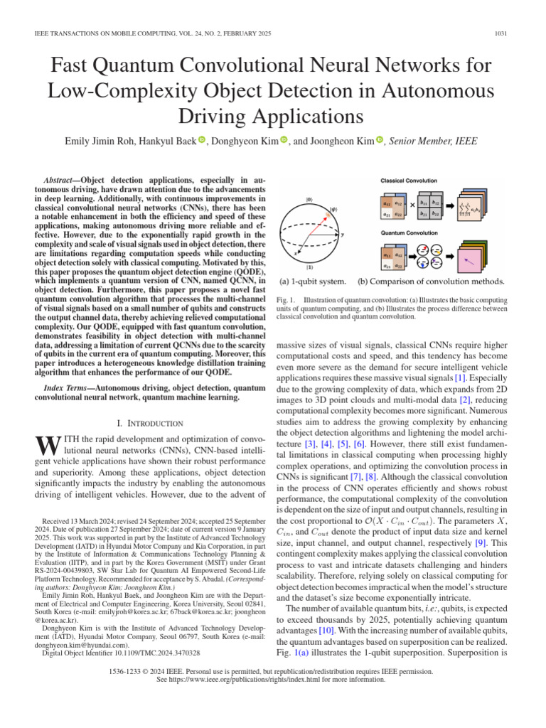Fast Quantum Convolutional Neural Networks For Low-Complexity Object ...