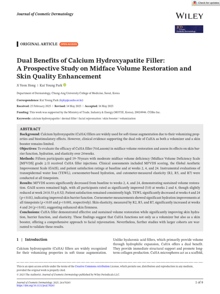 Dual Benefits of Calcium Hydroxyapatite Filler | PDF | Medical ...