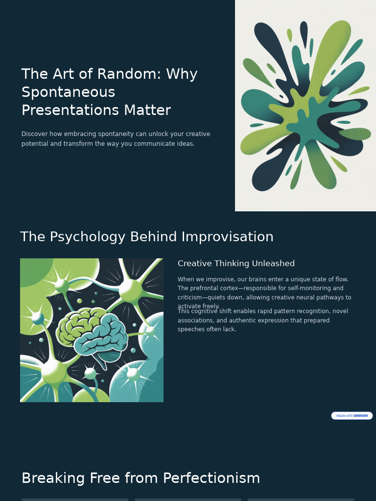 The Art of Random Why Spontaneous Presentations Matter | PDF ...