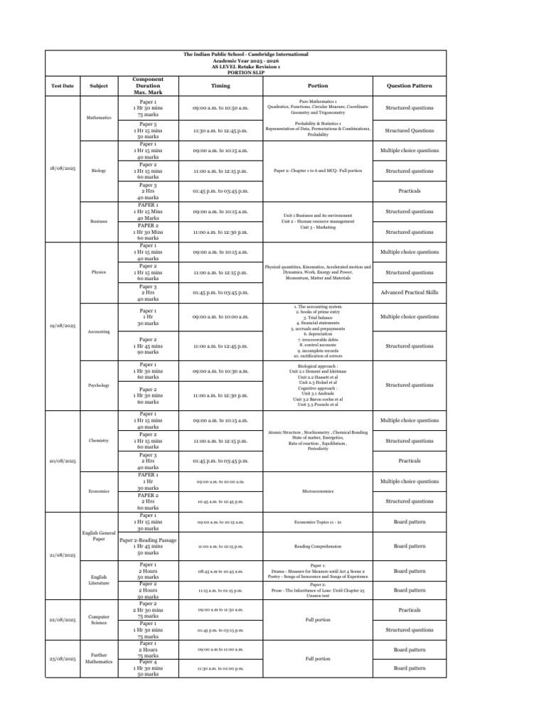 Grade 12 as Retake & a Level Revision 1 | PDF | Kinematics | Physics