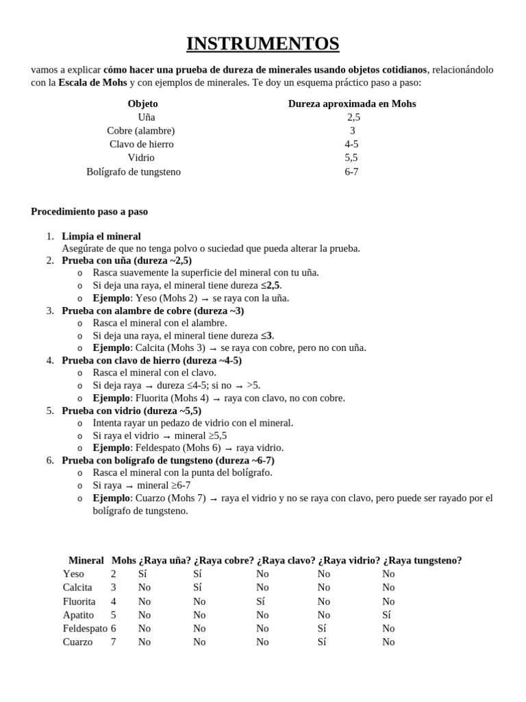 Instrument Os | PDF | Mineralogía | Materiales