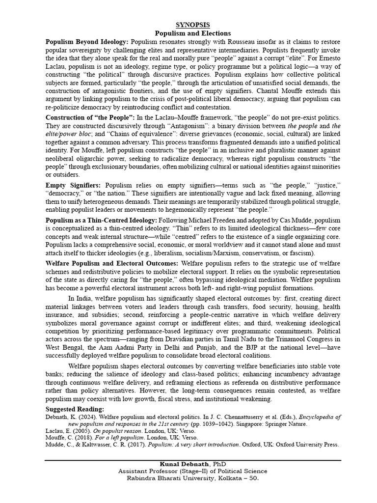Populism and Voting | PDF | Populism | Political Science