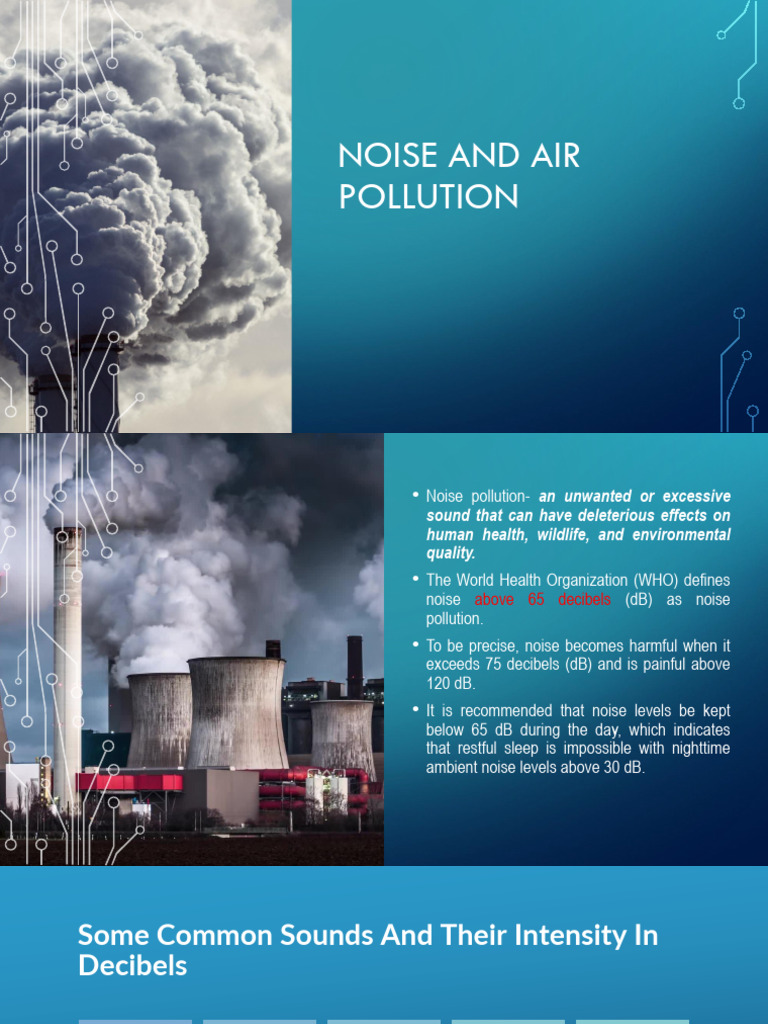 Noise and Air Pollution | PDF | Noise | Particulates