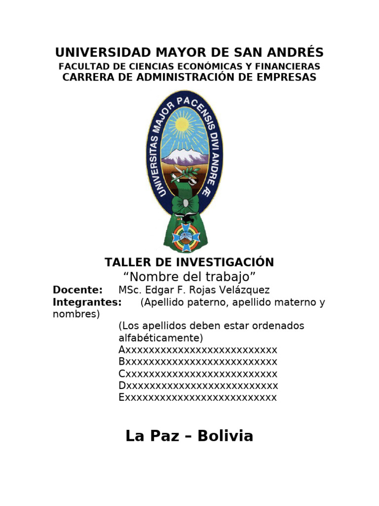 Caratula Taller de Investigacion Inv - 107 | PDF