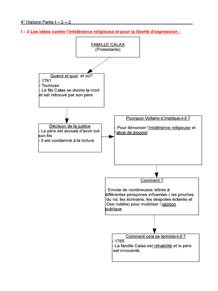 Carte Mentale Affaire Calas | PDF