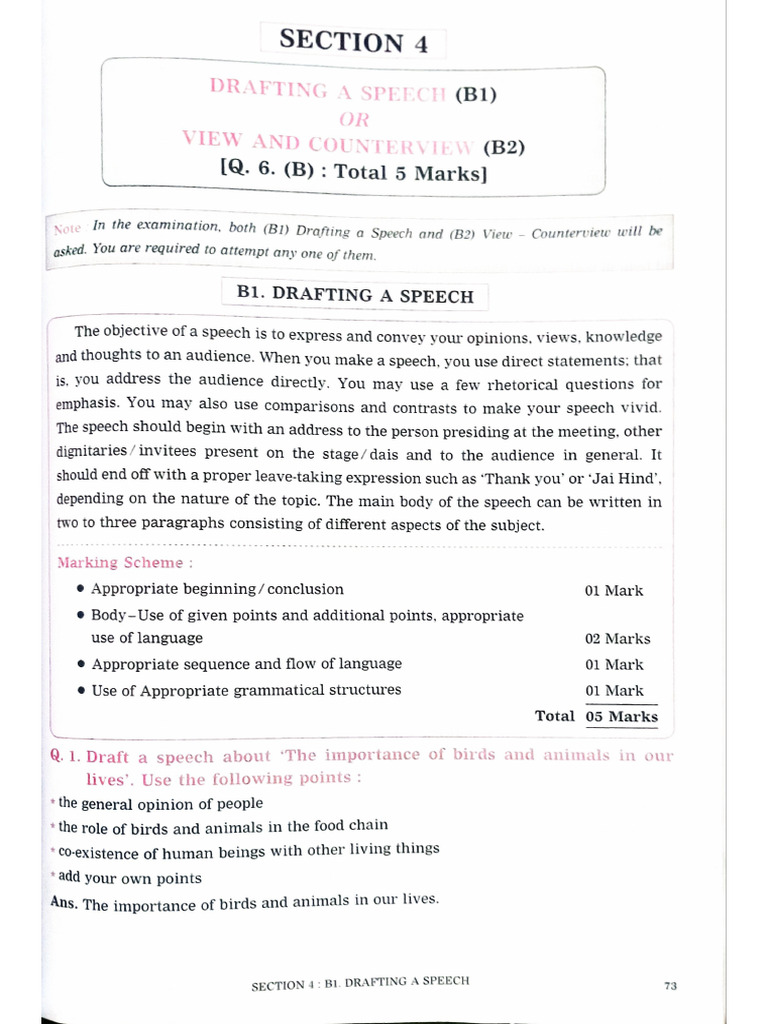 Class 9 Speech Writing | PDF