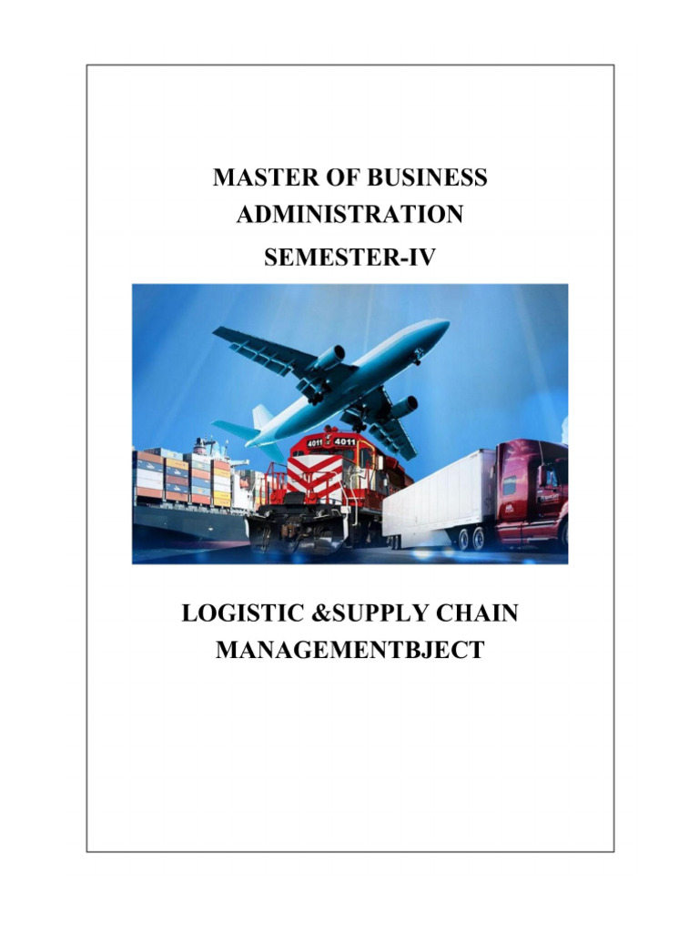 Sem 4 Logistics & Supply Chain Management BOOK | PDF