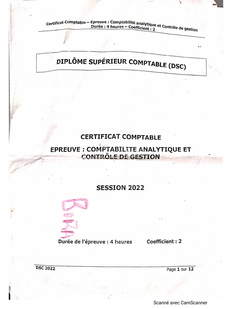 Dsc Exam 2022 Ana | PDF
