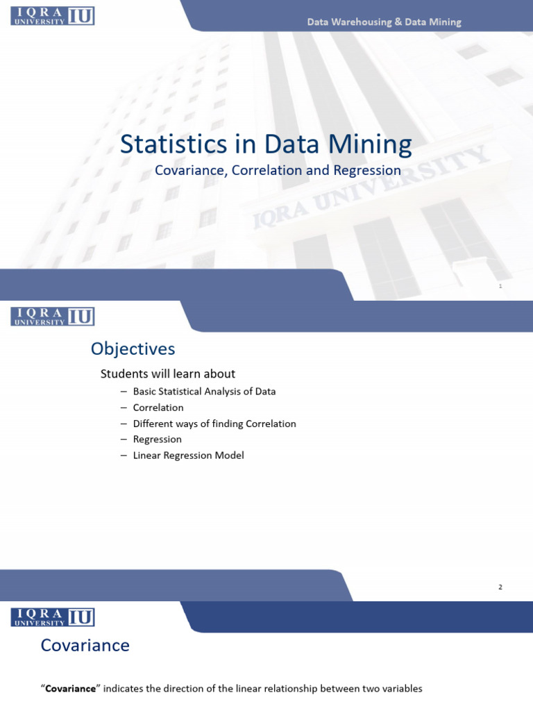 Statistics in Data Mining | PDF | Regression Analysis | Errors And ...