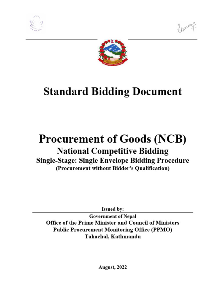 Bid Doc Final | PDF | Prices | Specification (Technical Standard)