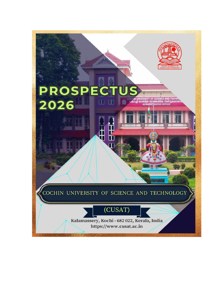 CUSAT Prospectus 2026 | PDF