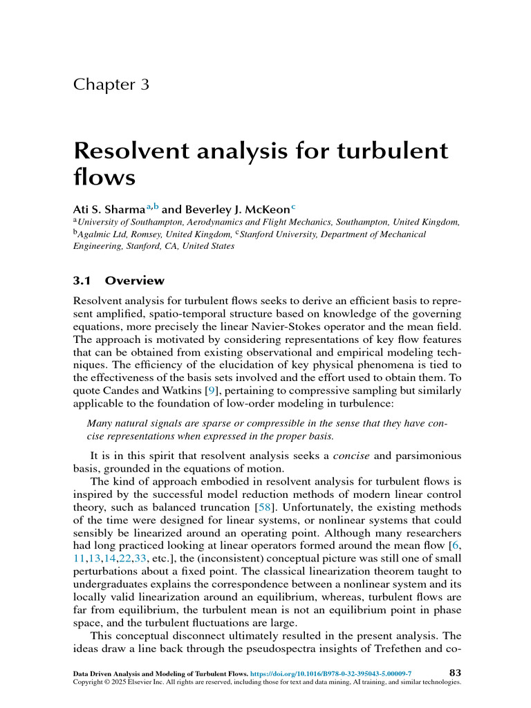Chapter 3 Resolvent Analysis For 2025 Data Driven Analysis and Modeling ...