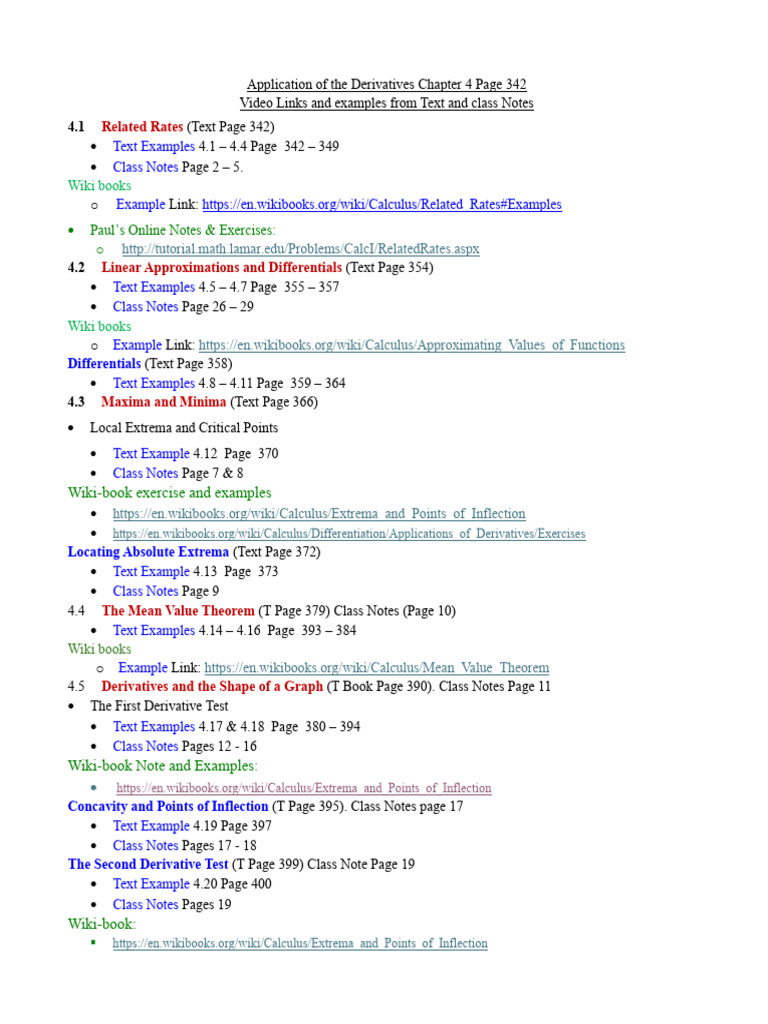 Book Exs Application of the Derivatives Chapter 4 | PDF | Differential ...