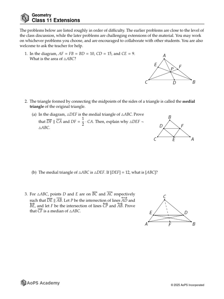 Aops Chapter 11 Handout | PDF | Triangle | Geometry
