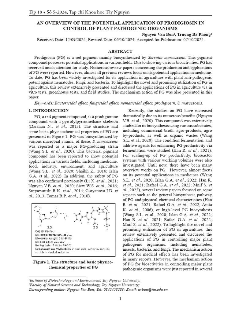 An Overview of the Potential Application of Prodigiosin in Control of ...