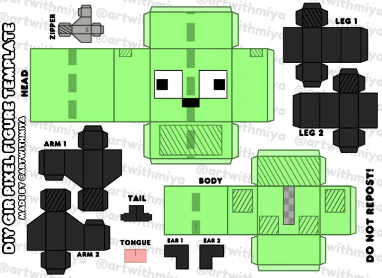 DIY GIR Pixel Figure Template (Color) | PDF