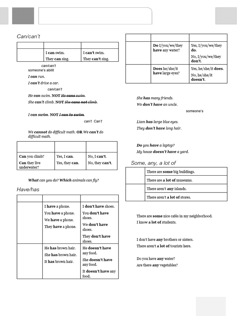Starter Grammar Set 4 | PDF | Languages | Foreign Language Studies