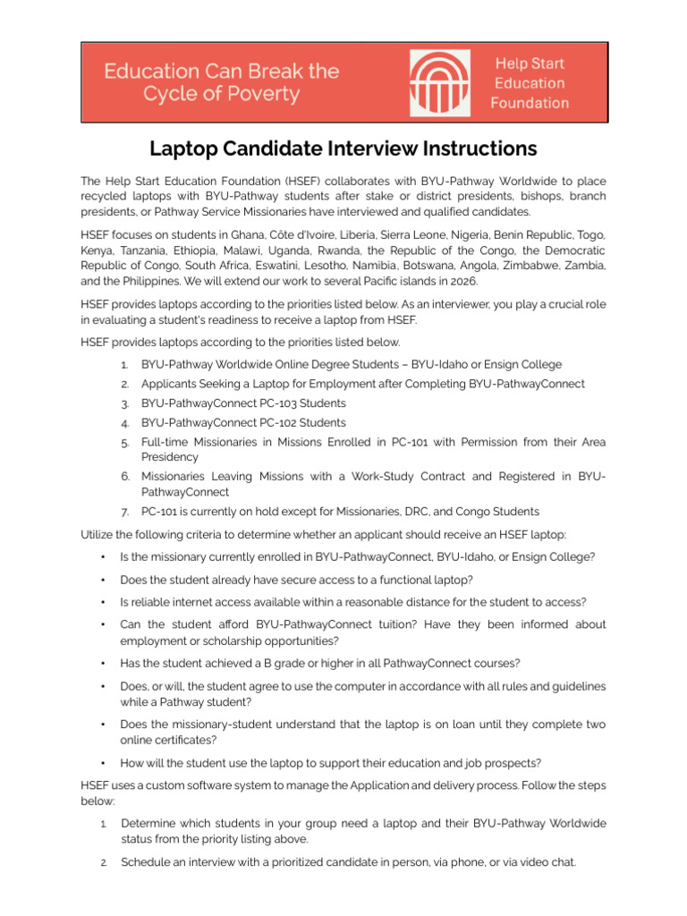 Laptop Candidate Interview Instructions - 251109 - 112357 | PDF ...