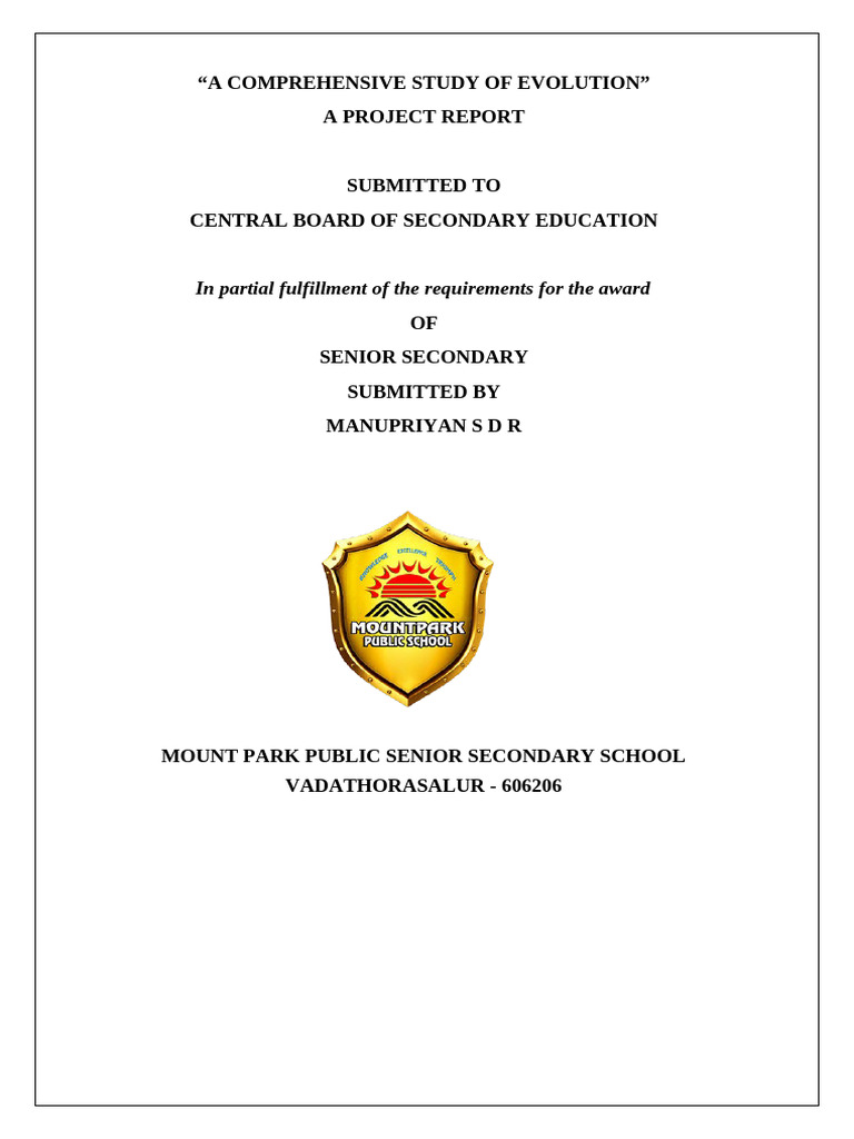 Biology Investigatory Project | PDF | Evolution | Natural Selection
