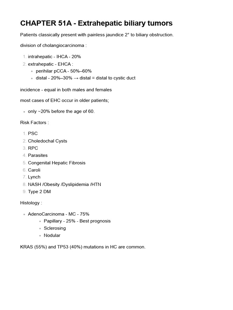 CHAPTER 51A - Extrahepatic Biliary Tumors | PDF | Stent | Liver