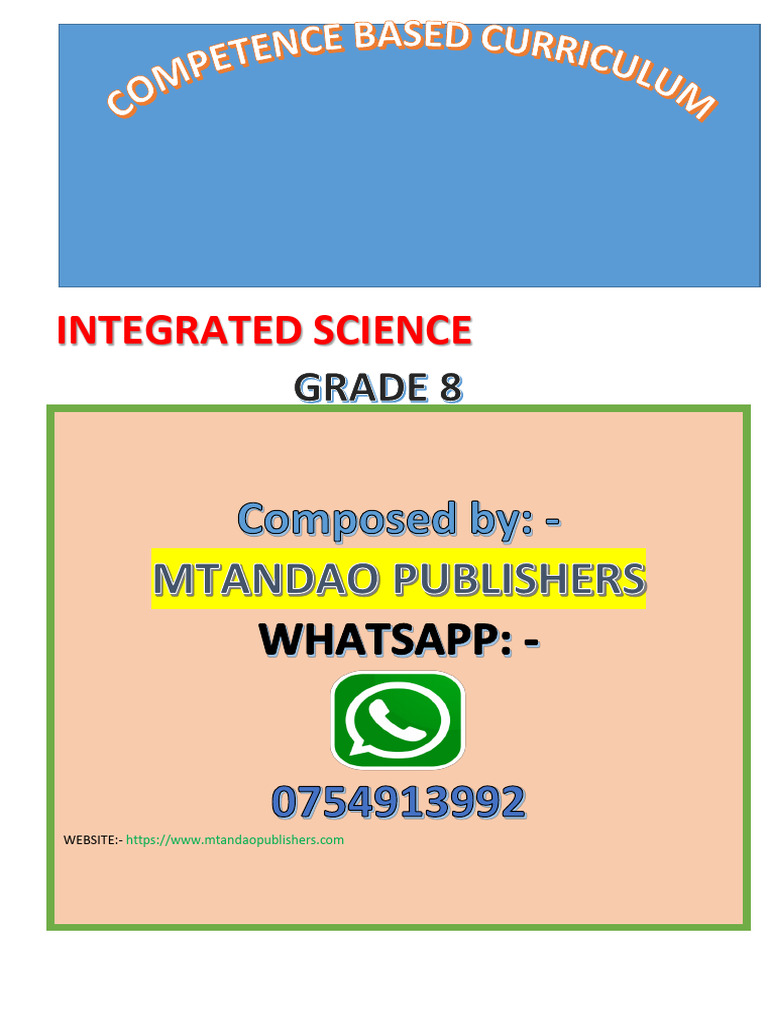 Integrated Science Grade 8 | PDF | Water Vapor | Chemical Elements