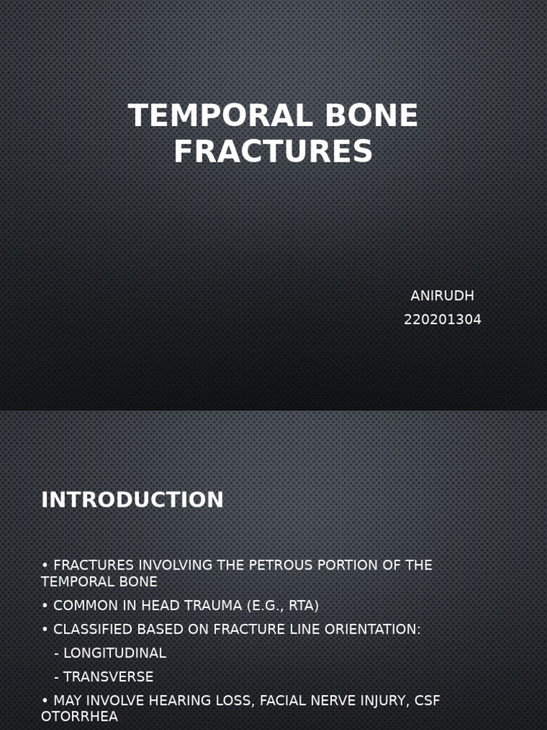 Temporal Bone Fractures Dhingra | PDF