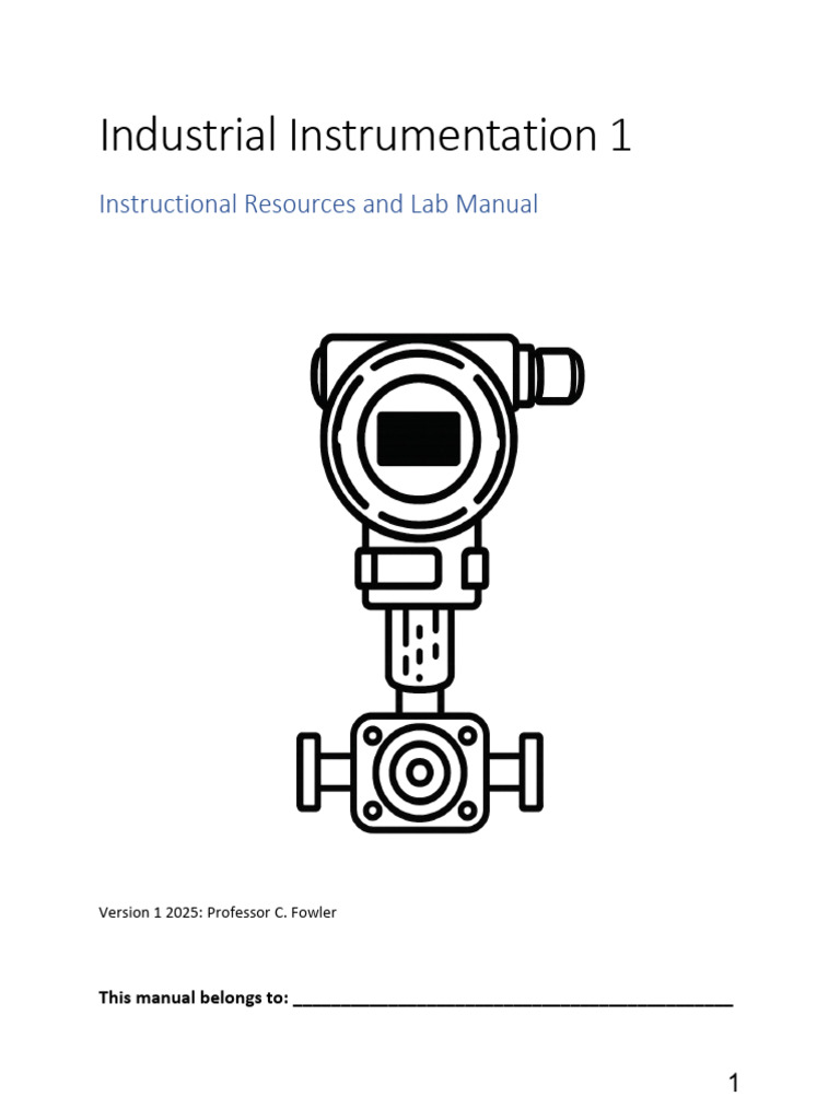 Industrial Instrumentation Manual | PDF | Thermocouple | Fahrenheit