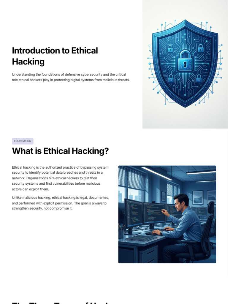 Introduction To Ethical Hacking | PDF | Security | Computer Security
