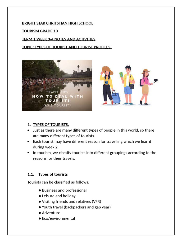 Tourism Week 3-4 Notes and Activities | PDF | Transport | Bus