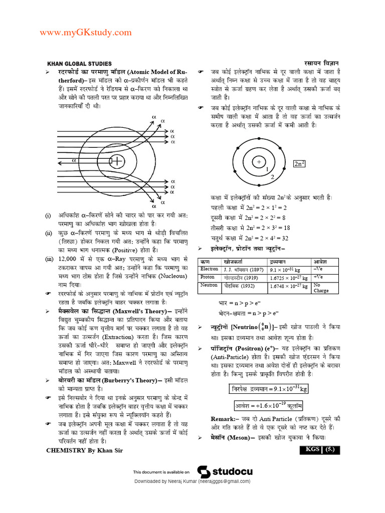 Chemistry Notes c101 by Khan Sir Concepts Definitions6 7 | PDF ...