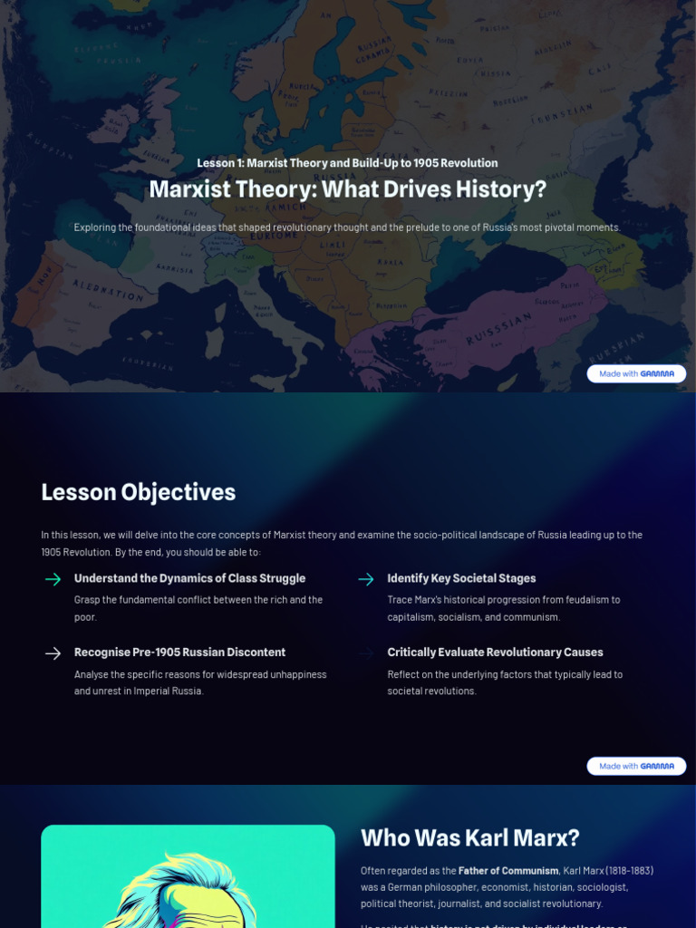 Lesson 1 Marxist Theory and Build Up To 1905 Revolution | PDF | Marxism ...