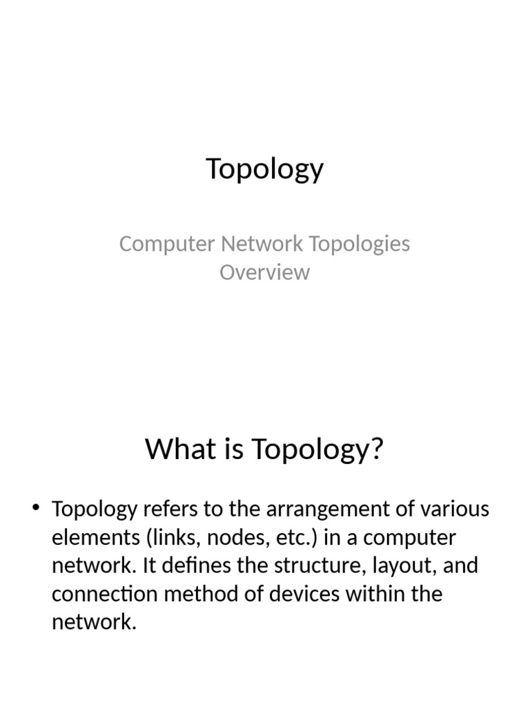 Topology Presentation (1) | PDF