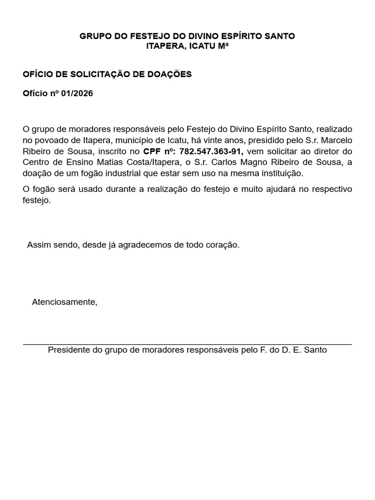 Ofício de Marcelo 2026_054545 | PDF