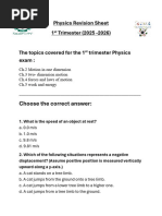 100 Physics Quiz Questions & Solutions | PDF | Force | Acceleration