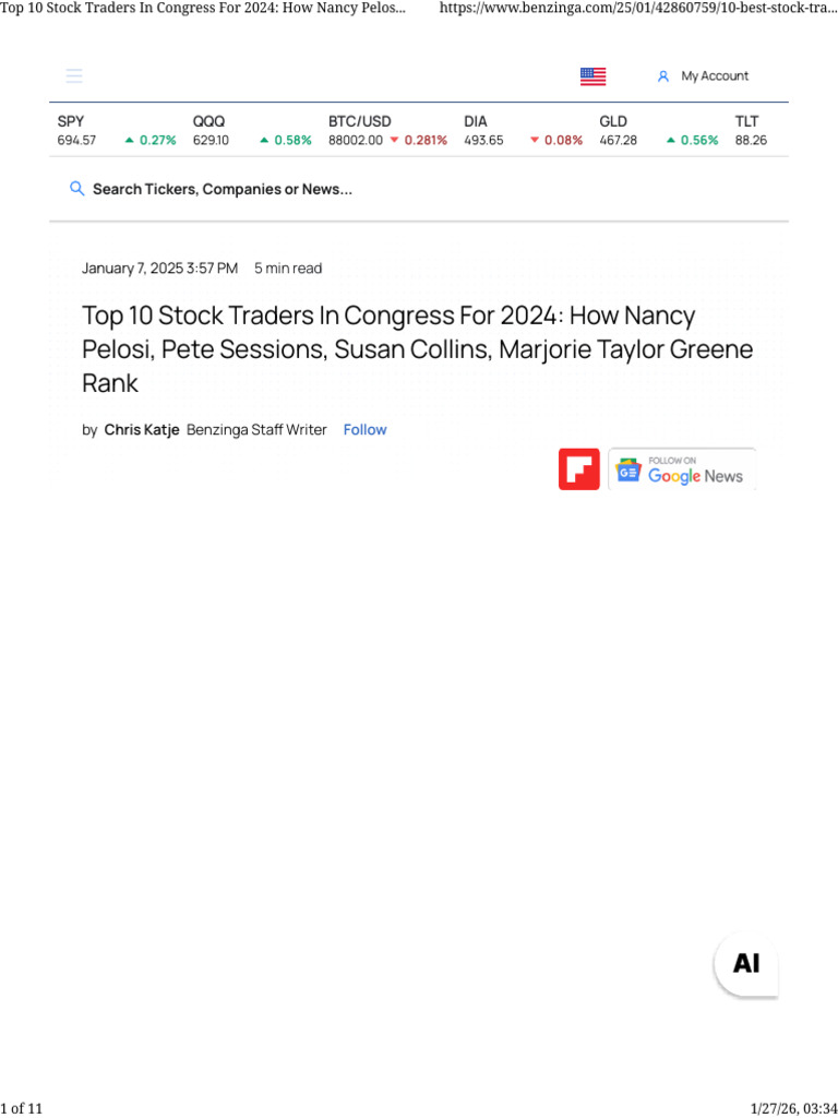 Top 10 Stock Traders in Congress for 2024_ How Nancy Pelosi, Pete ...