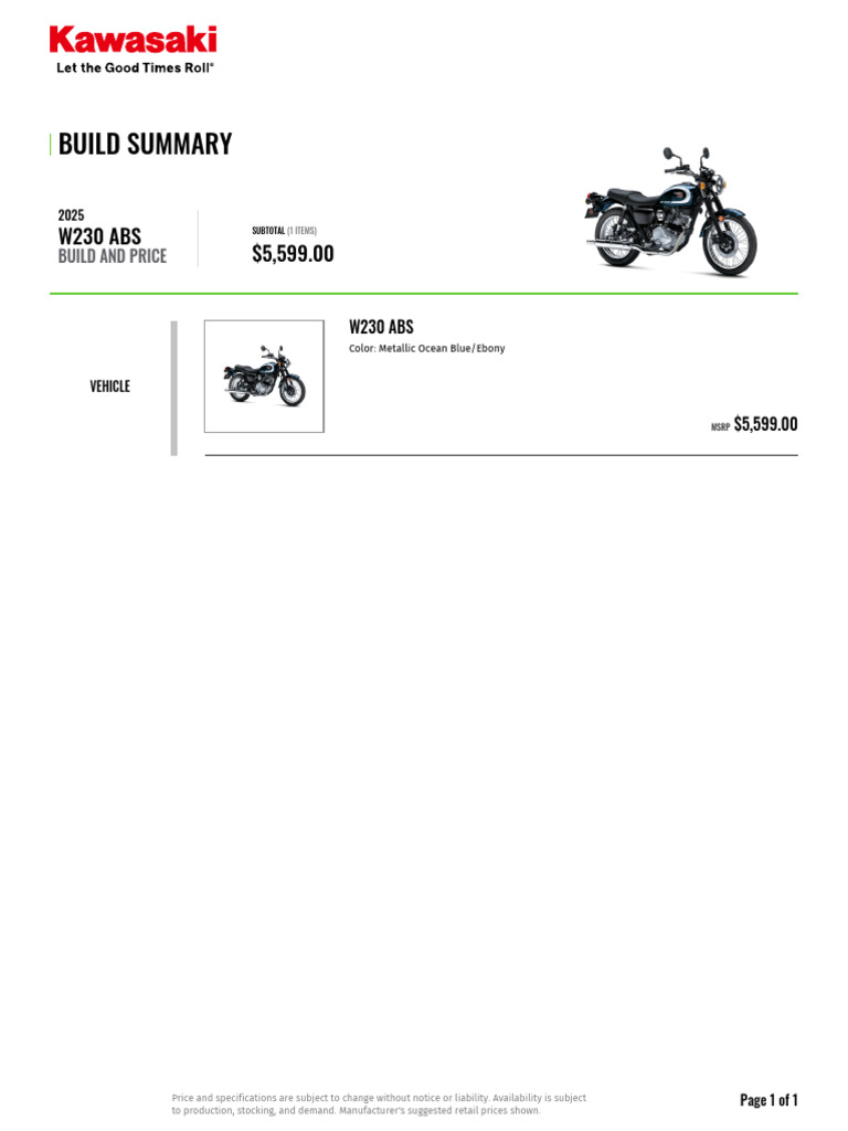 Build and Price Summary | PDF
