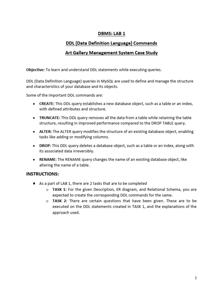Lab 1 Art Gallery Management | PDF | Information Retrieval | Computer ...