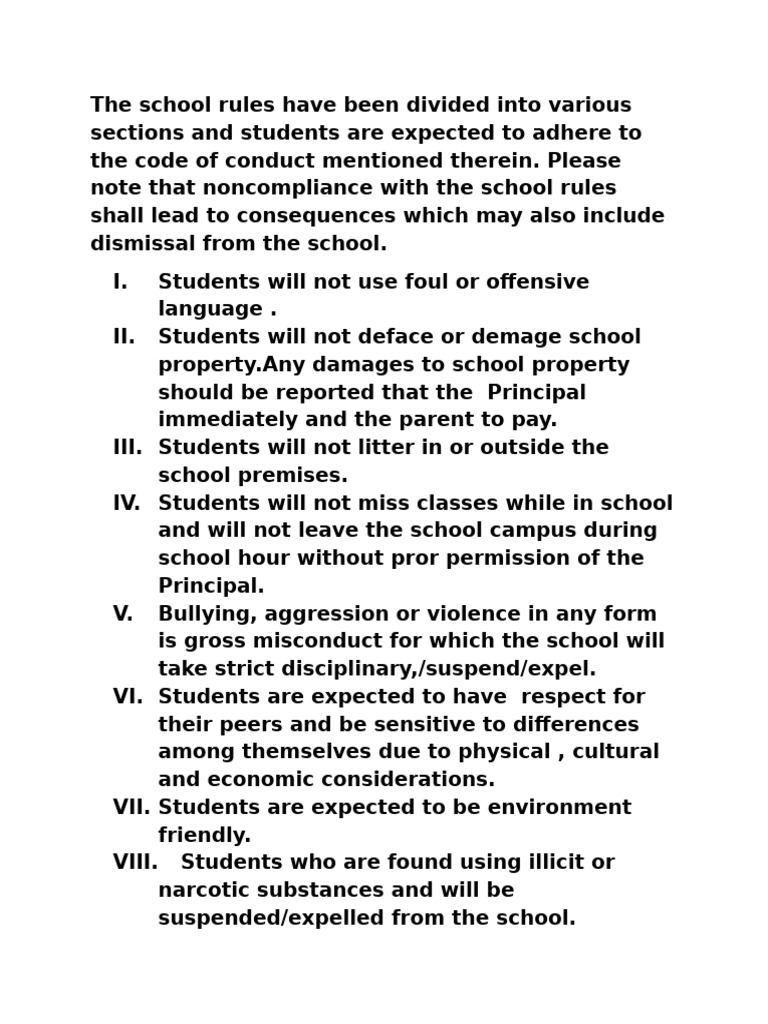 Glenforest College Code of Conduct | PDF