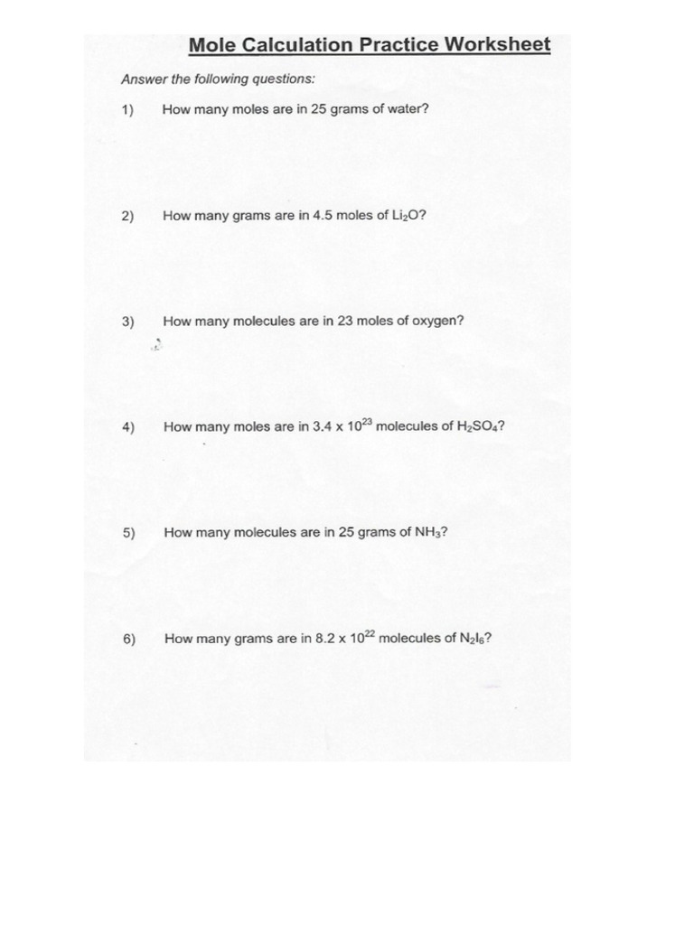 Molesworksheet-1 - DP1 | PDF